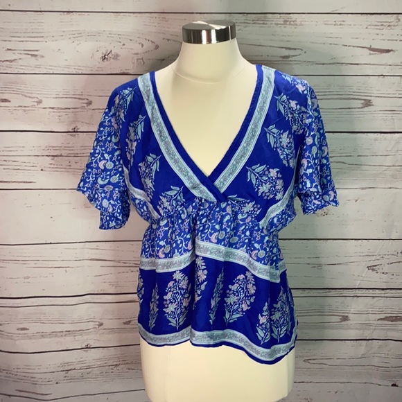 Blue Rain | Tops | Beachy Tie Back Shirt Swim Cover | Poshmark